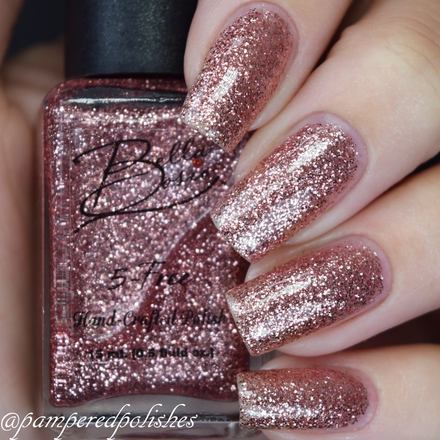 Pinky Promise" Light Pink Glitter Nail Polish - Full Size 15ml Bottle ...