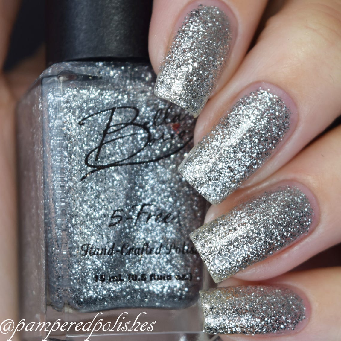 True Silver Silver Glitter Nail Polish Full Size 15ml Etsy