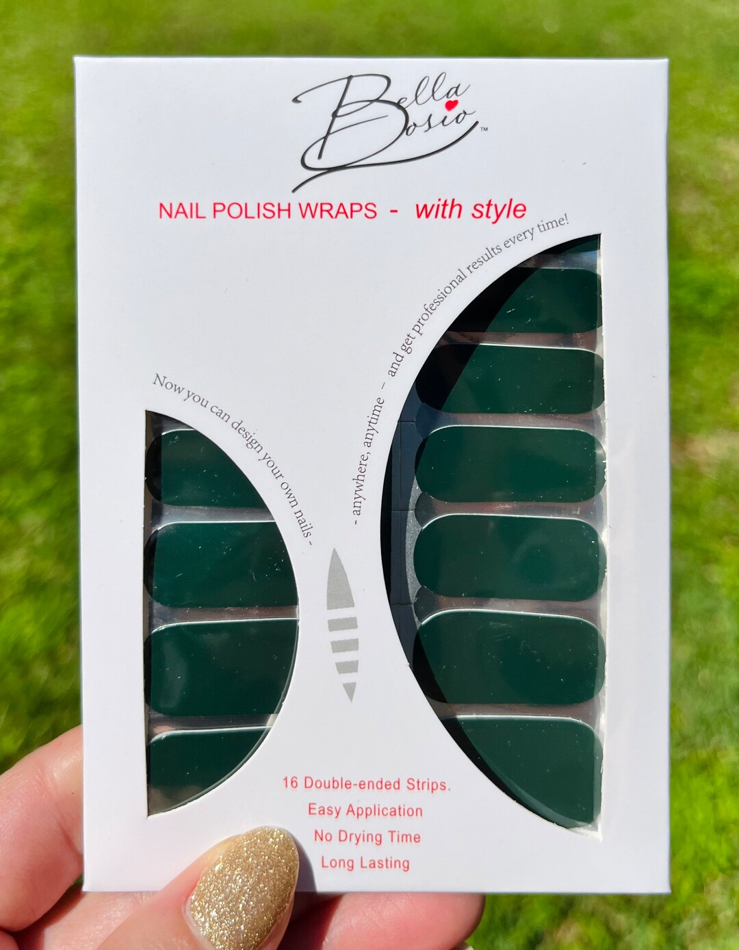 The Perfect Forest Green for Fall/winter Nail Polish Wrap Strips for ...