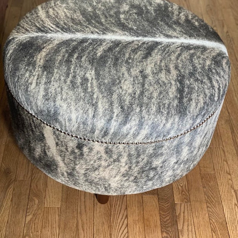 Cowhide Ottoman - Etsy