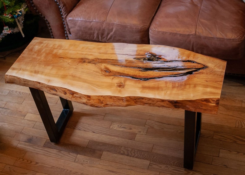 Live Edge Rustic Wood Coffee Table - Etsy