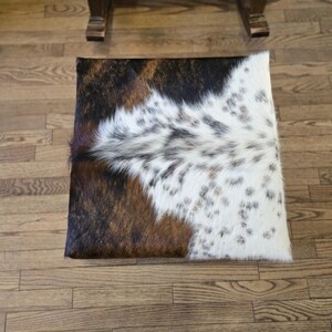 Genuine Brazilian Brindle Cow Hide Western Home Decor Ottoman Footstool ...