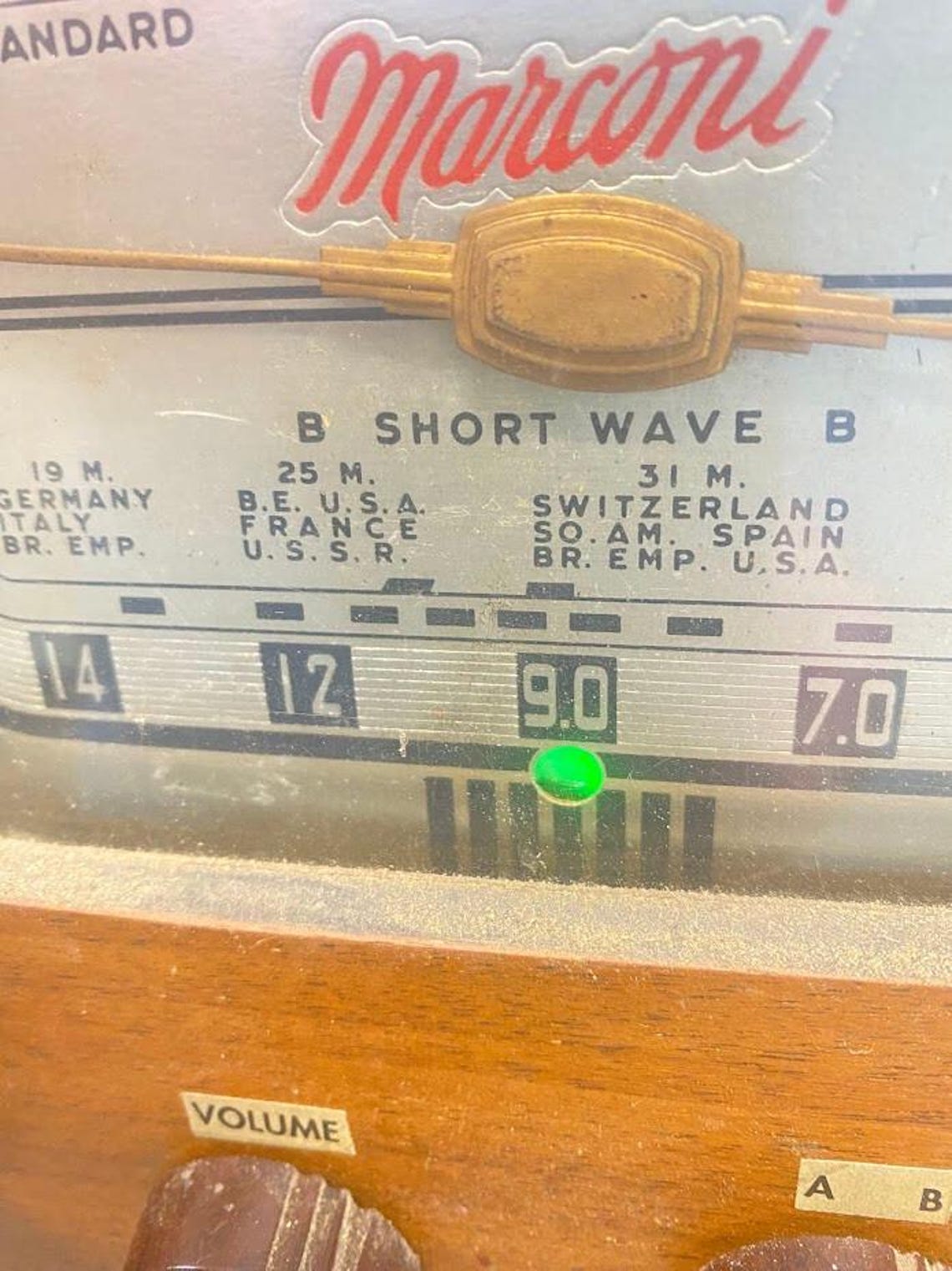 Marconi Vintage Antique Wood Wooden Radio Shortwave - Etsy Canada