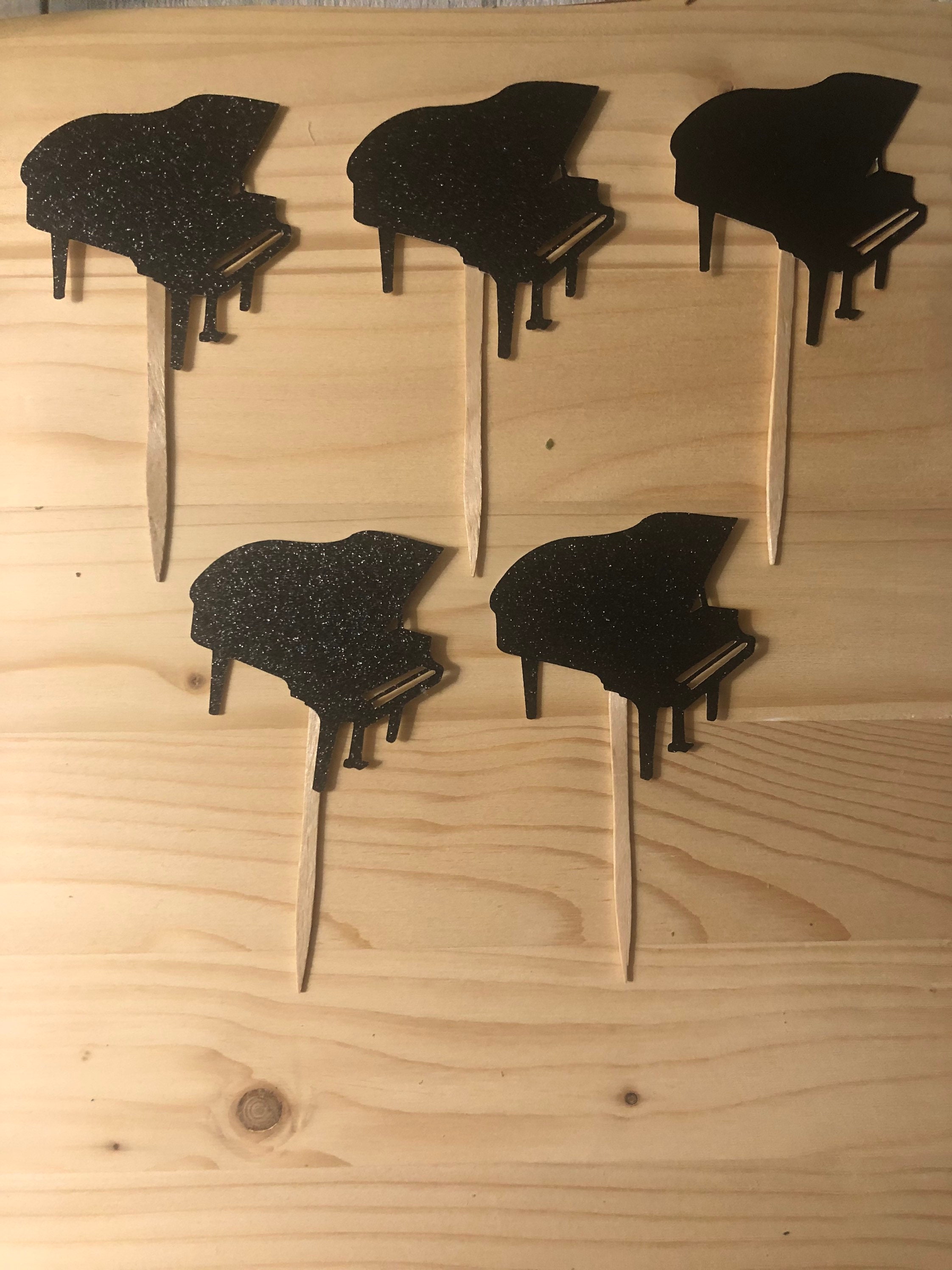 Grand Piano 2” Cupcake Toppers Set of 12 | Piano Toppers | Cupcake ...