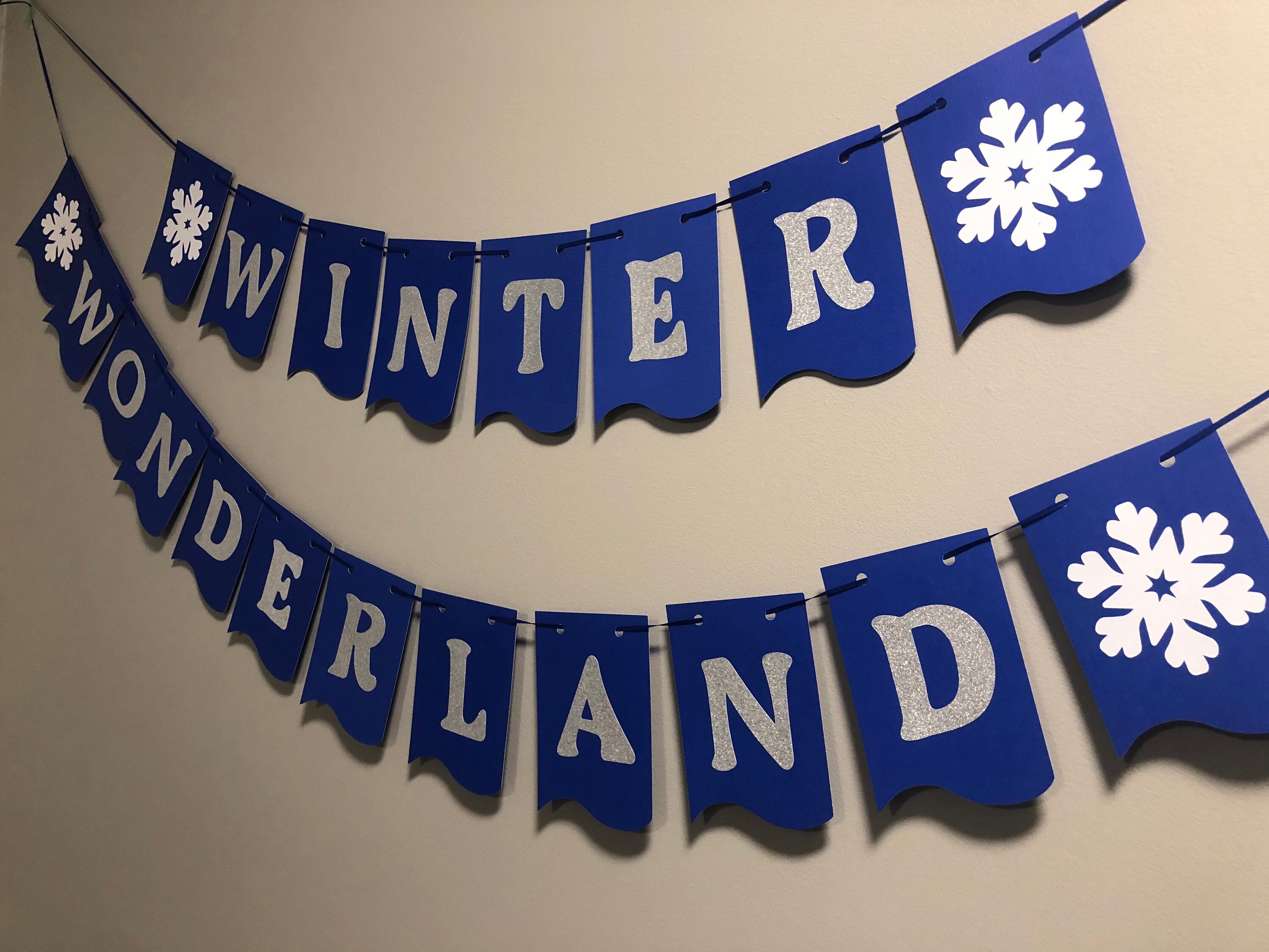 Winter Wonderland Banner Winter Wonderland Snowflakes Banner Winter ...