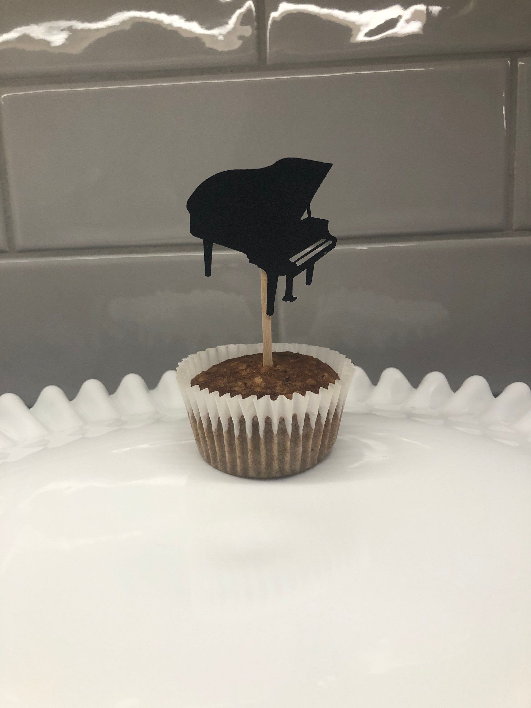 Grand Piano 2” Cupcake Toppers Set of 12 | Piano Toppers | Cupcake ...
