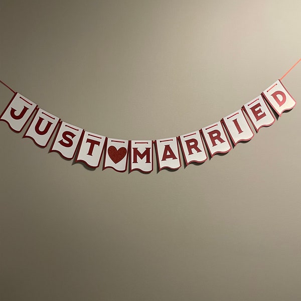 Just Married Banner - Etsy