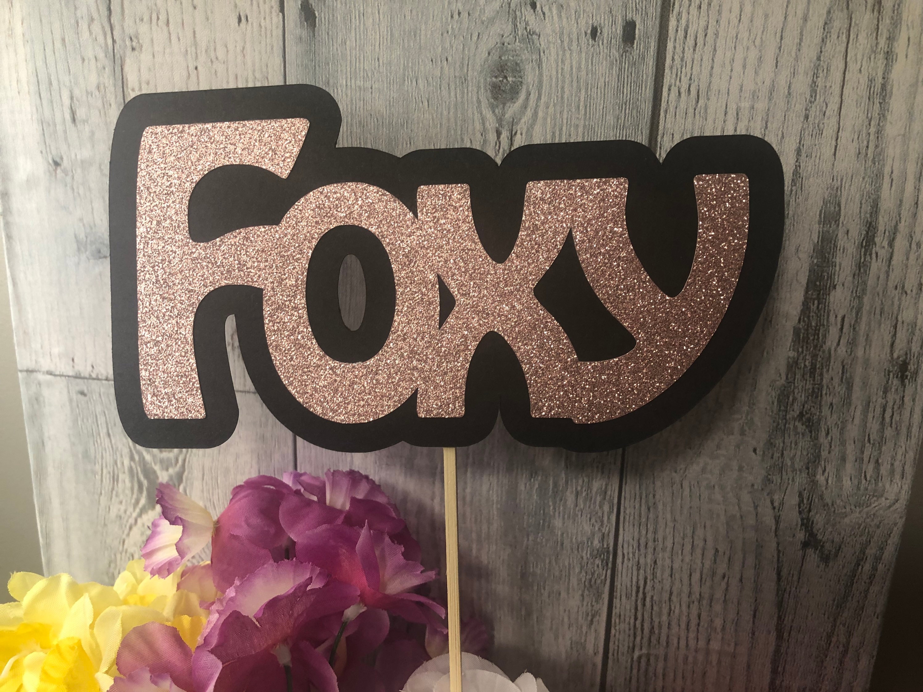 Foxy 7 Cake Topper Foxy Cake Topper Foxy Cake Toppers Description Words ...