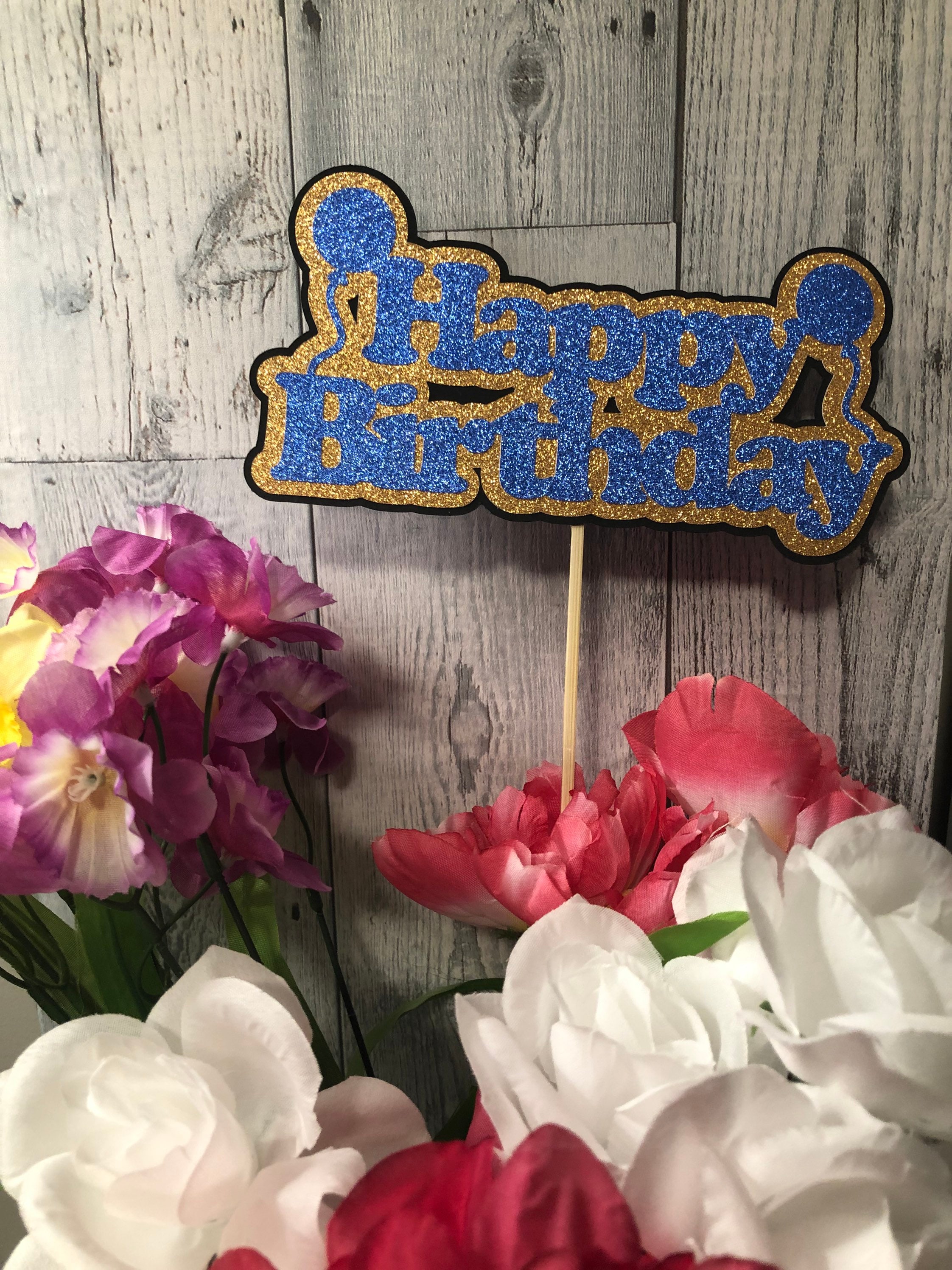 Happy Birthday 7” Cake Topper | Happy Birthday Centerpiece | Happy ...