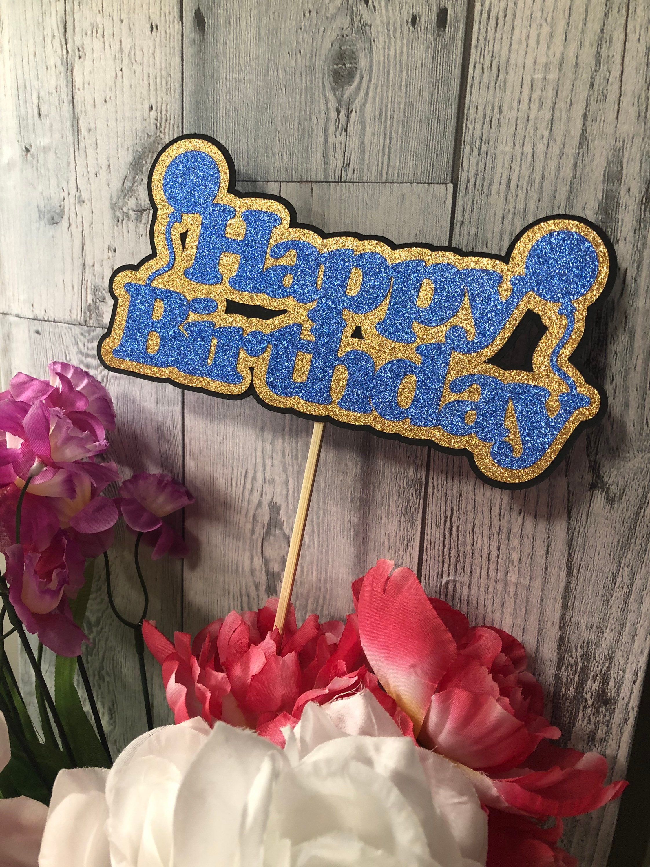 Happy Birthday 7” Cake Topper | Happy Birthday Centerpiece | Happy ...