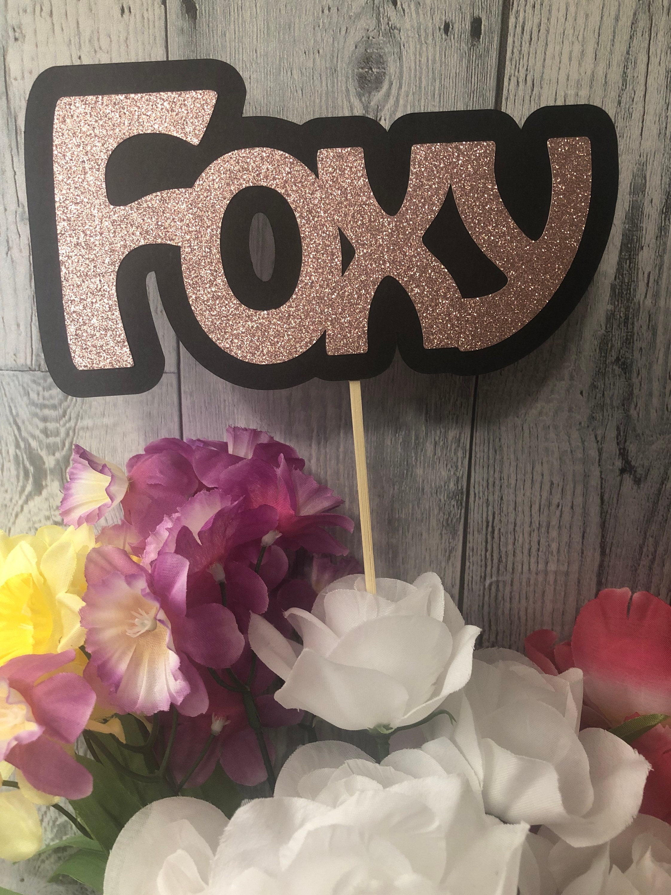 Foxy 7 Cake Topper Foxy Cake Topper Foxy Cake Toppers Description Words ...