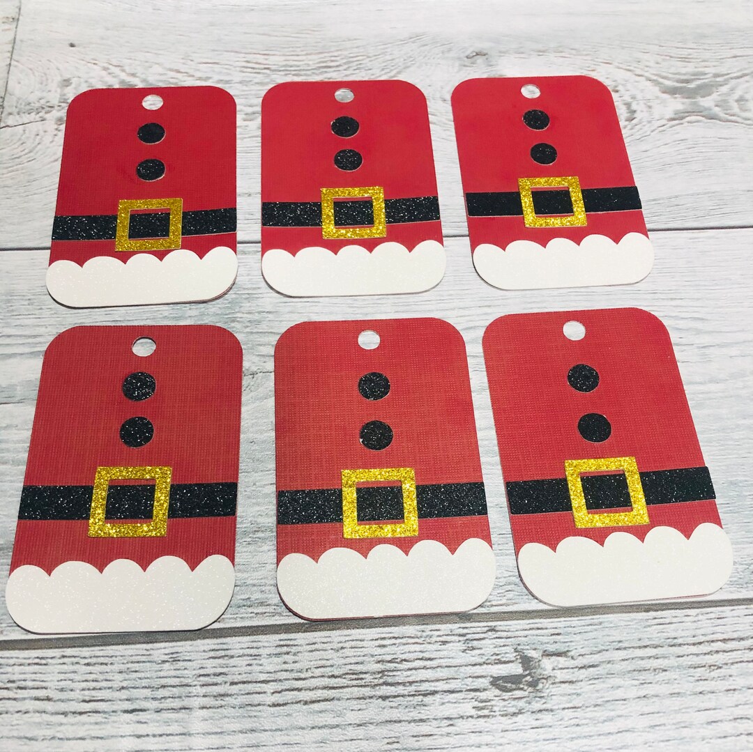 Santa Christmas Gift Tags (2.5”) Set of 12 | Santa Gift Tags | Holiday ...
