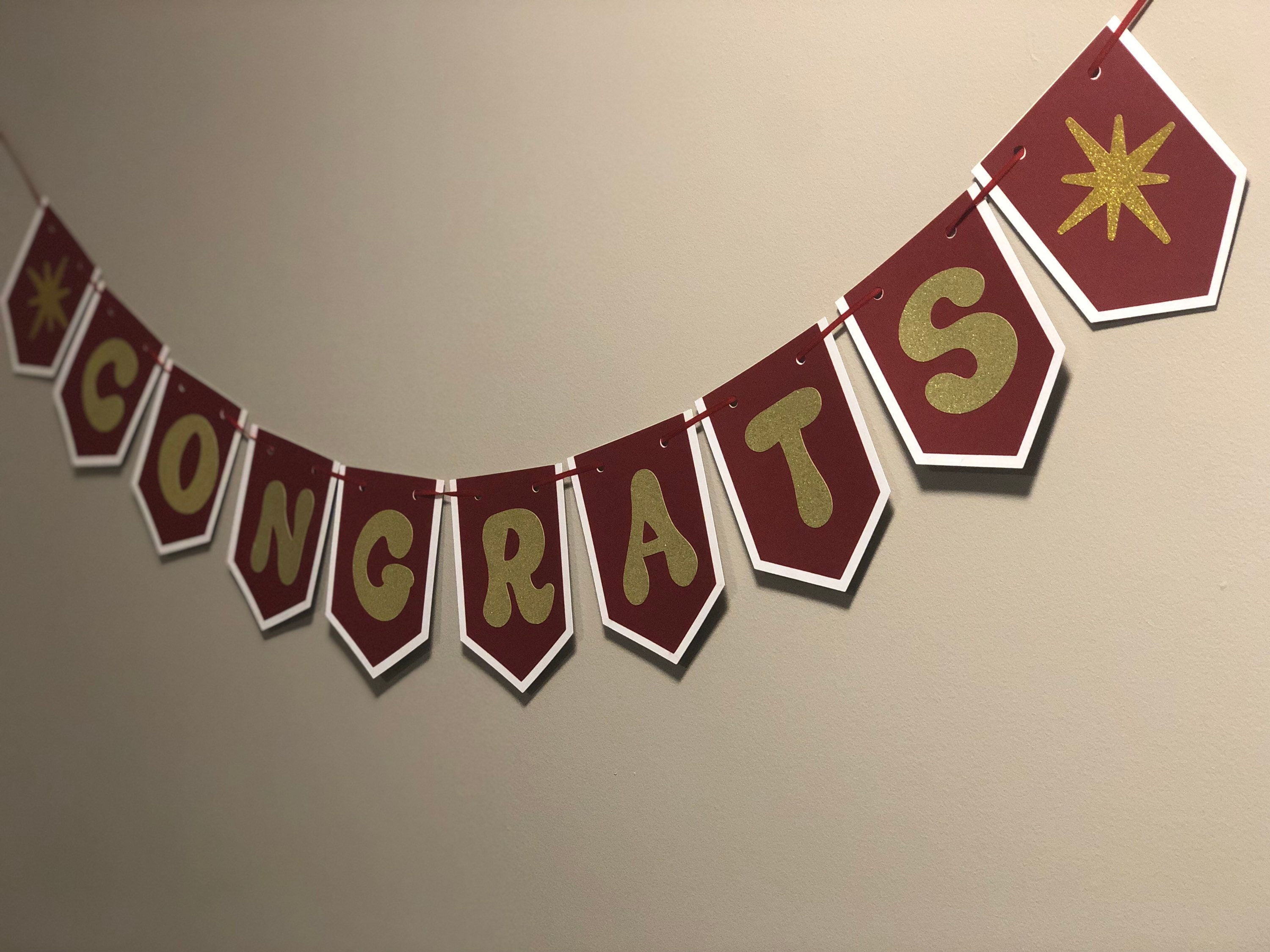 Congrats Banner | Congrats | Graduation Banner | Wedding Banner ...