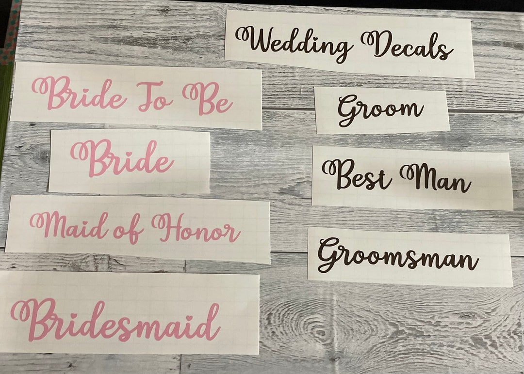 Wedding Vinyl Decals | Wedding Decals | Custom Vinyl | DIY Crafts ...
