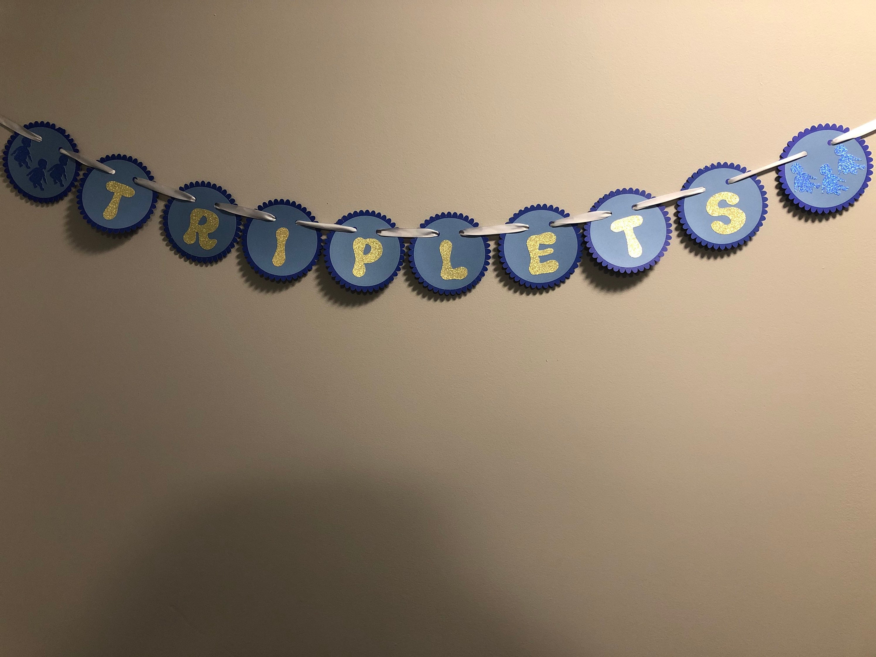 Triplets Banner | Triplets | Gender Reveal Banner | Pregnancy ...