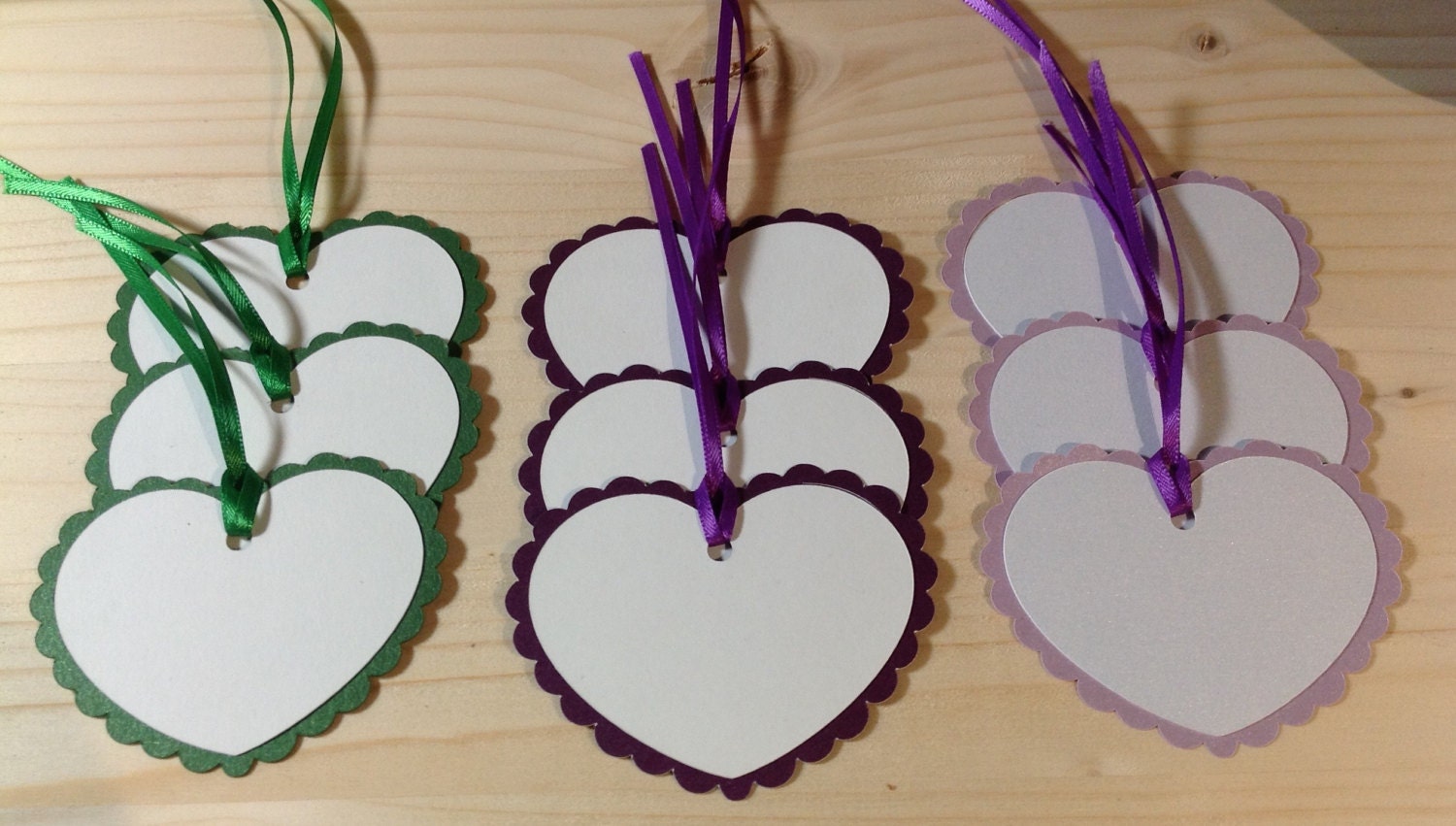 Heart Gift Tags 3 Set of 12 Blank Tags Gift Tags Tags Shape Tags Heart ...