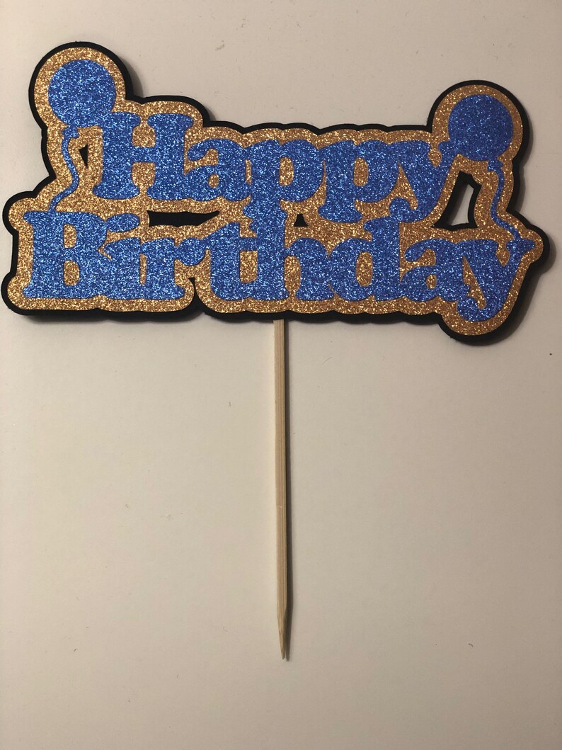 Happy Birthday 7” Cake Topper | Happy Birthday Centerpiece | Happy ...