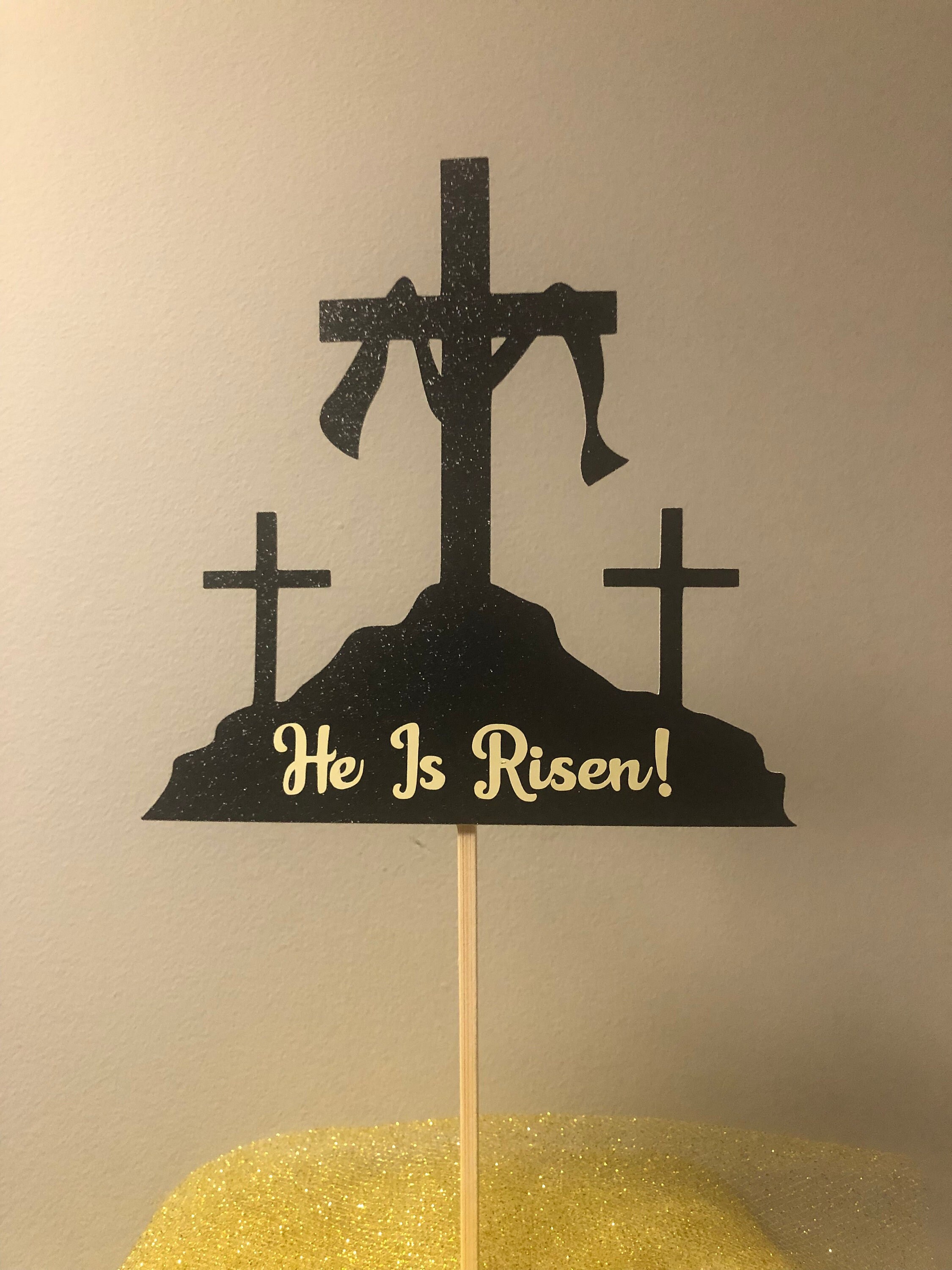 He is Risen 5” Cake Topper | Bible Topper | Christian Cake Topper ...