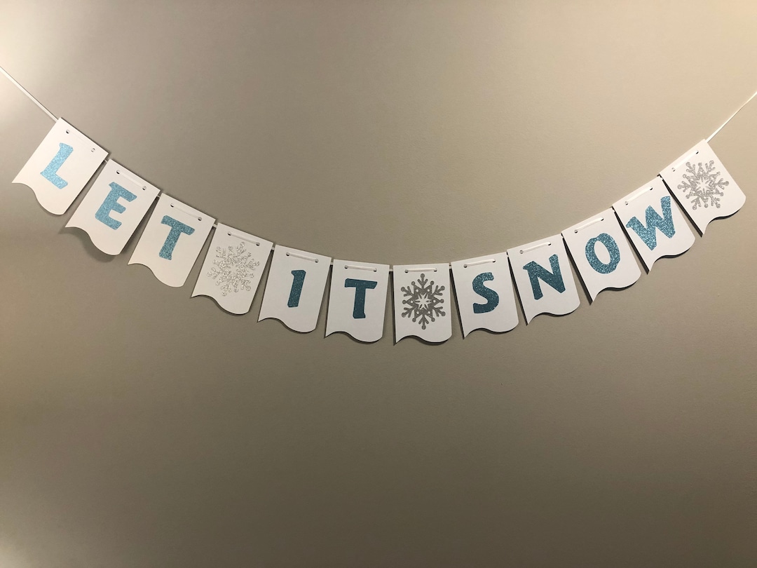 Let It Snow Banner | Princess Theme Banner | Frozen Theme Banner ...