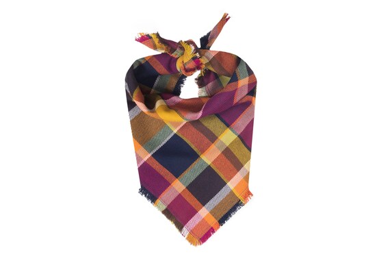 Plaid Dog Bandana Fall Plaid Dog Bandana Plaid Flannel Fray Dog Bandana Plaid Dog Scarf Fall Winter Dog Clothes New Puppy Dog Gift Plaid Etsy France