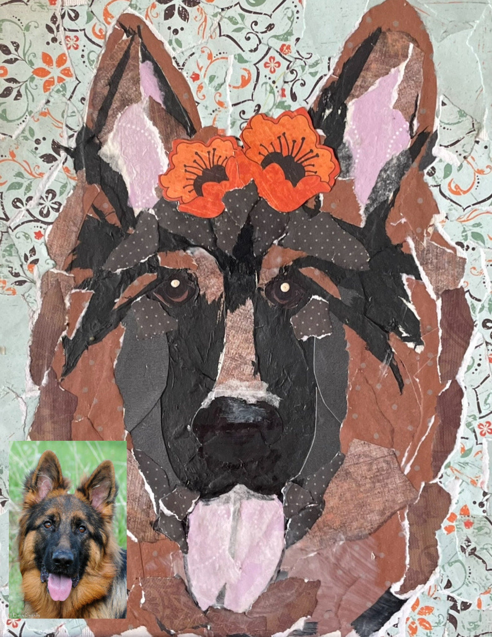 Handmade Torn Paper Portrait of Your Pet - Etsy
