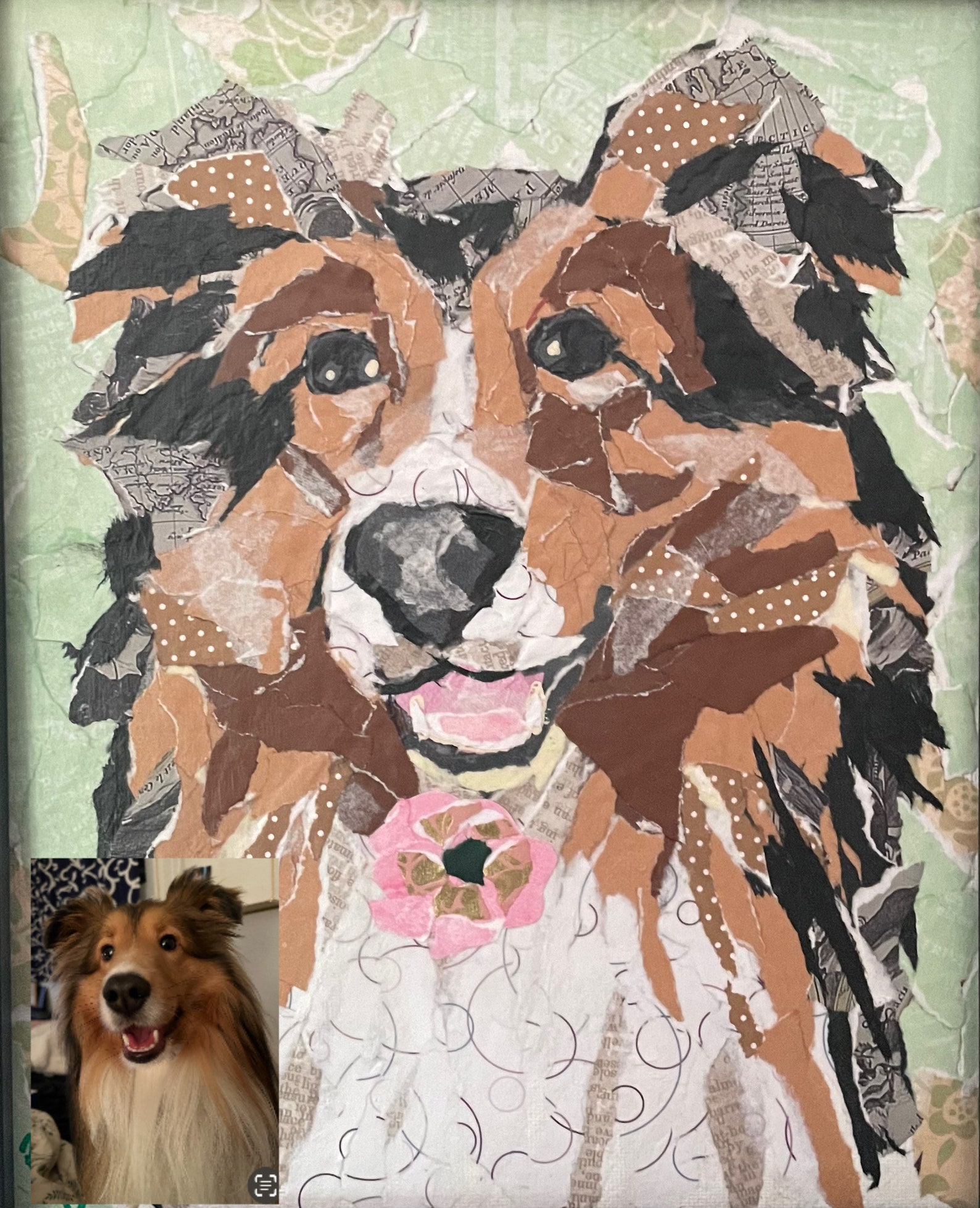 Handmade Torn Paper Portrait of Your Pet - Etsy
