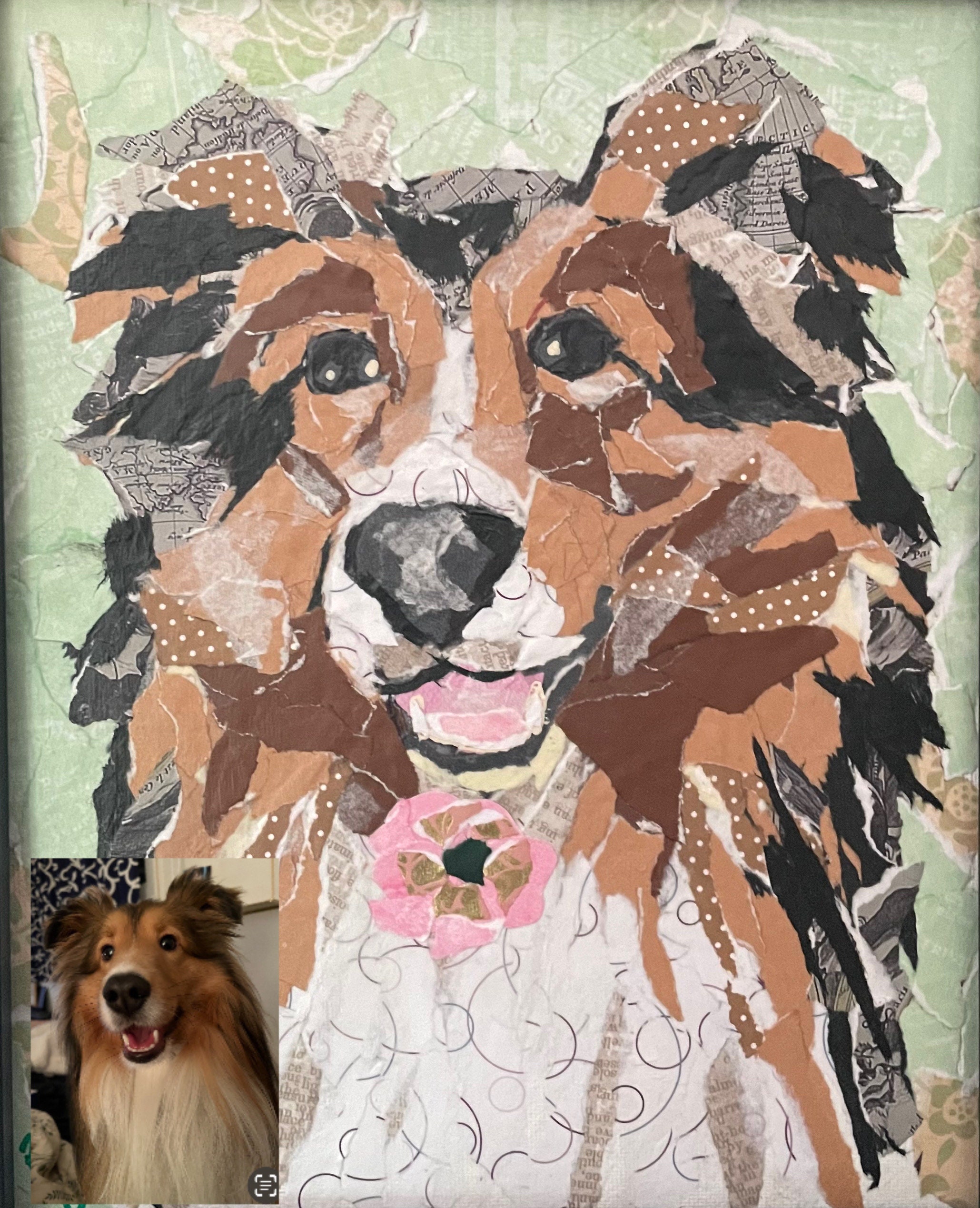 Handmade Torn Paper Portrait of Your Pet - Etsy
