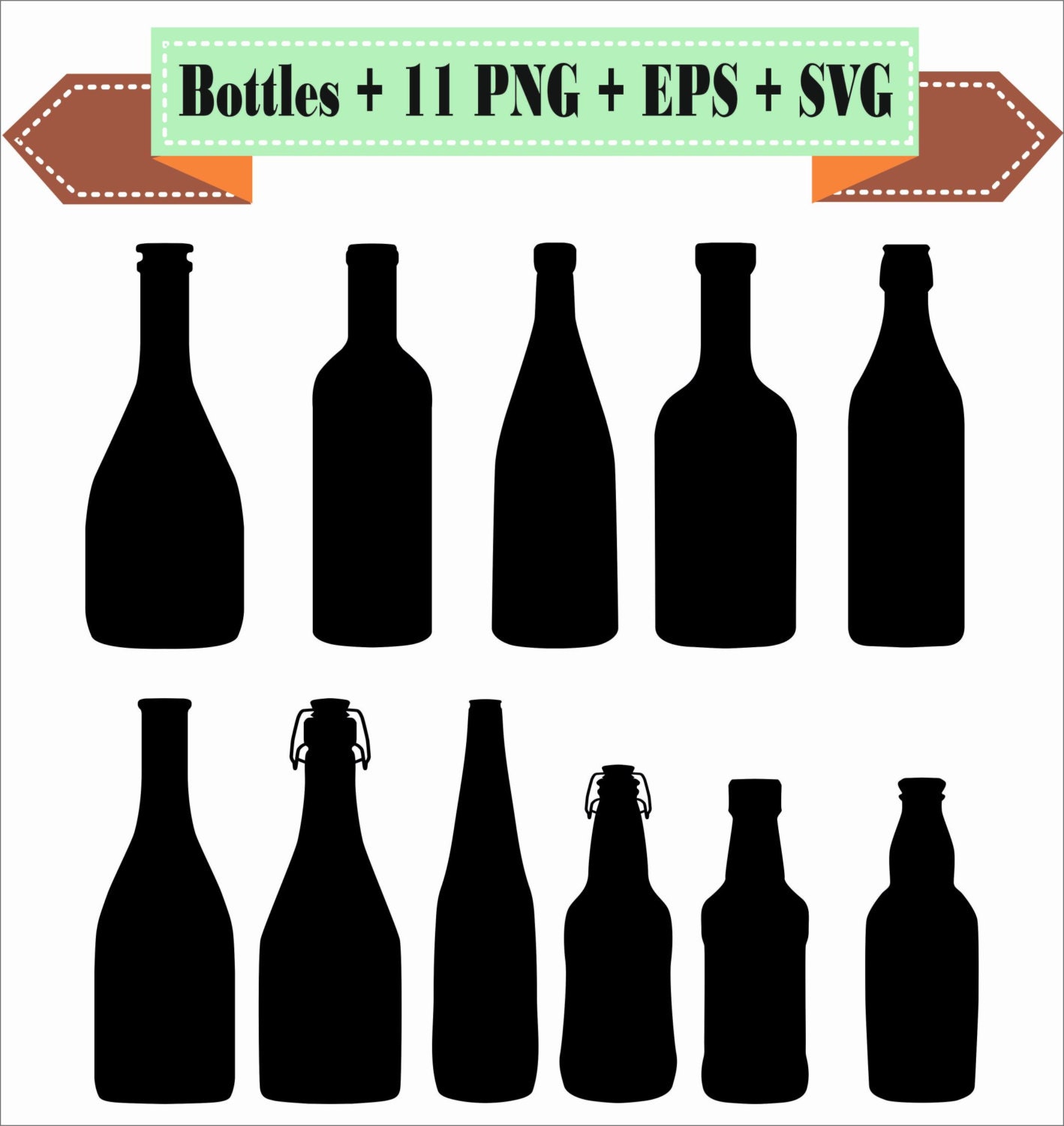 Liquor Bottle Silhouette