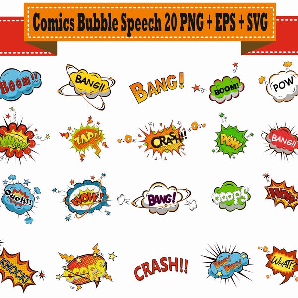 Word Bubbles Clipart - Etsy