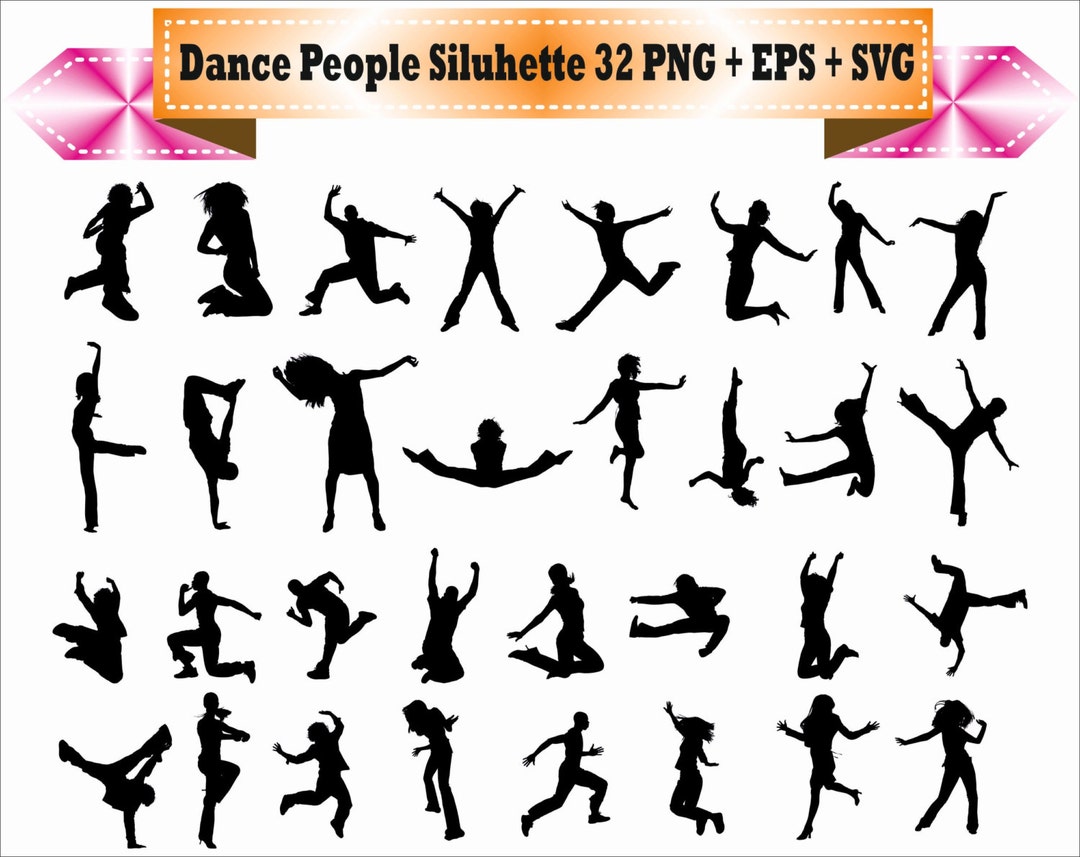 Human Body Dance Sport Break Hip Hop Battle Mega Pack Silhouette Vector ...
