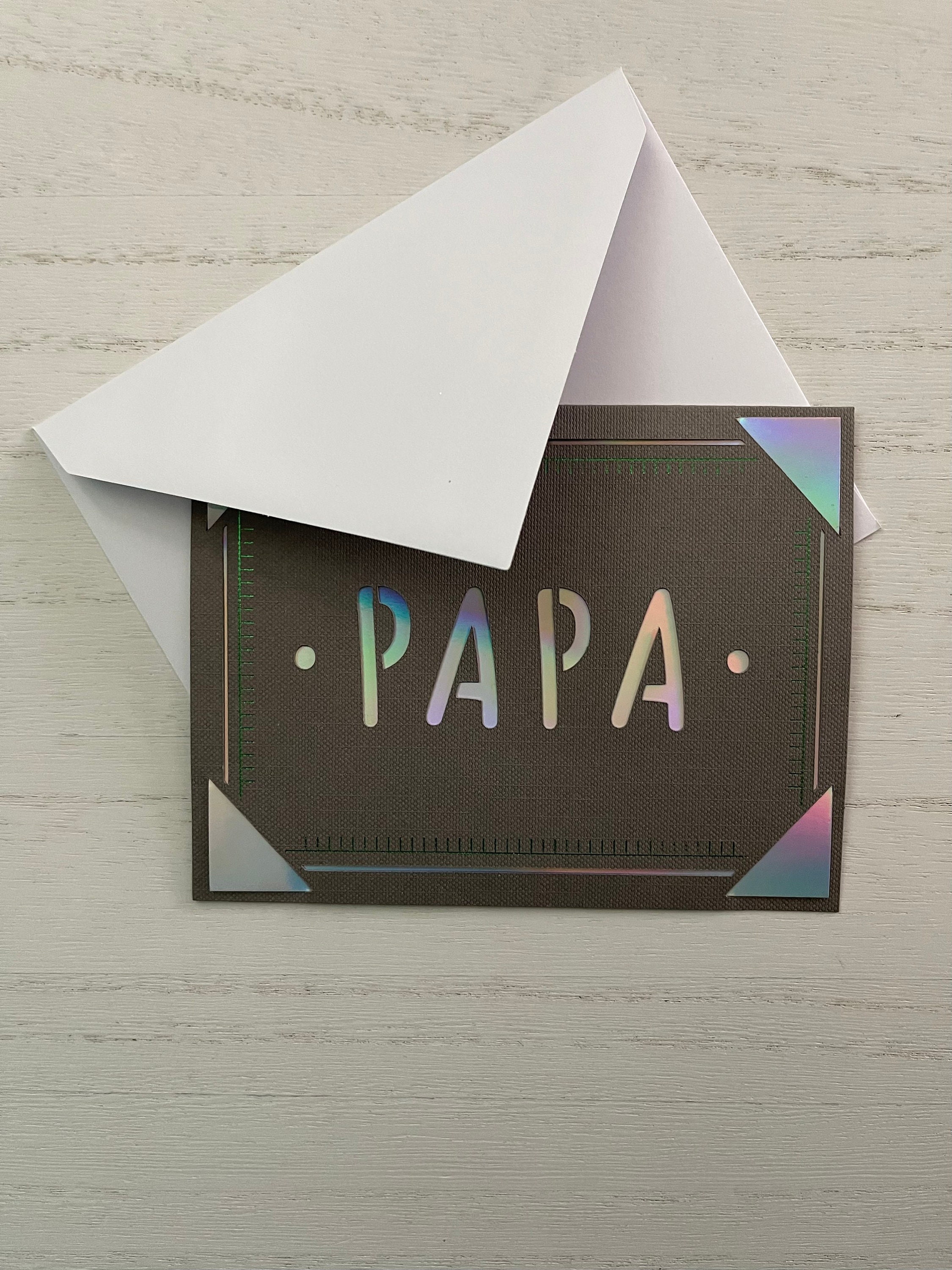 Papa Card Papa Card Paper Crafts Grandpa More Colors | Etsy