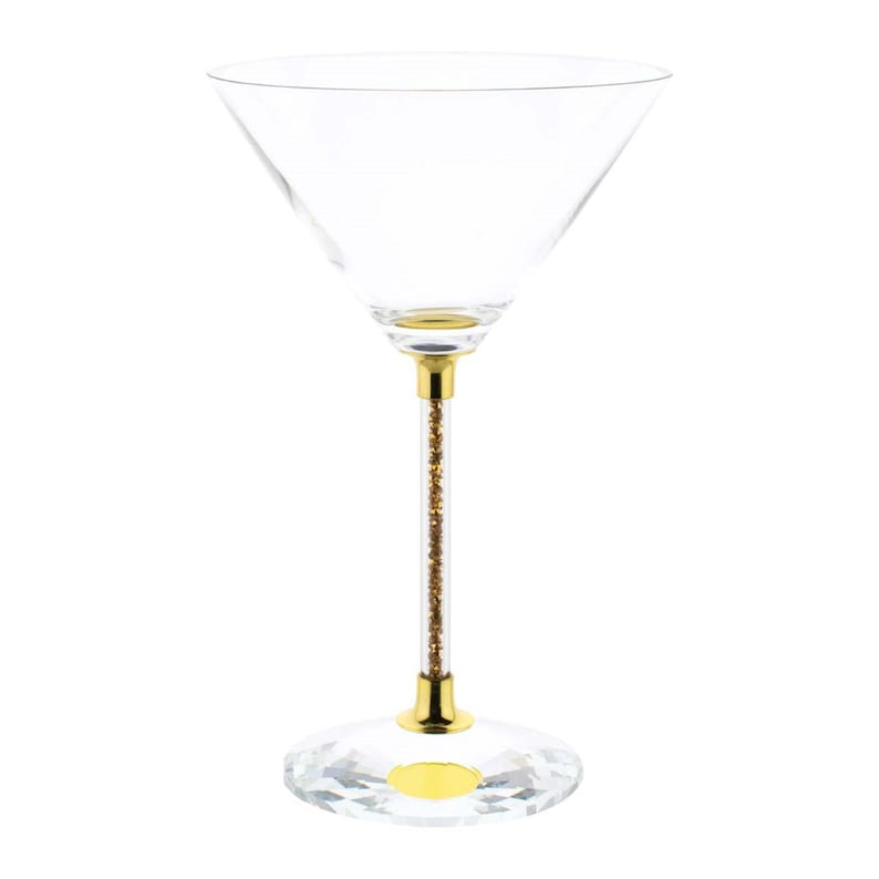 Sparkles Home Rhinestone Martini Glasses With Crystal Filled Etsy