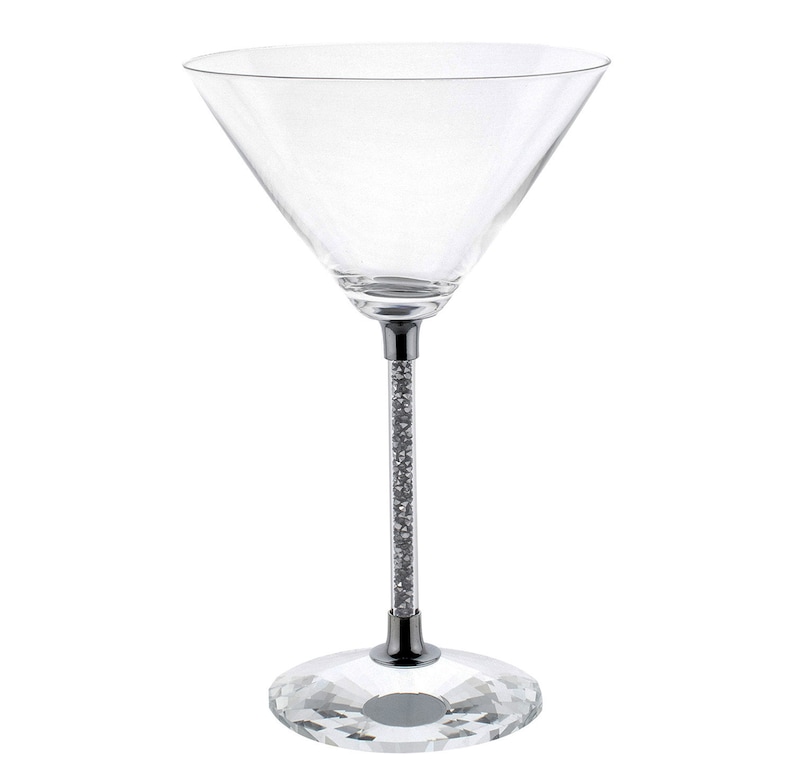 Sparkles Home Rhinestone Martini Glasses With Crystal Filled Etsy
