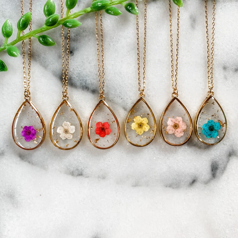 Flower Necklace - Etsy