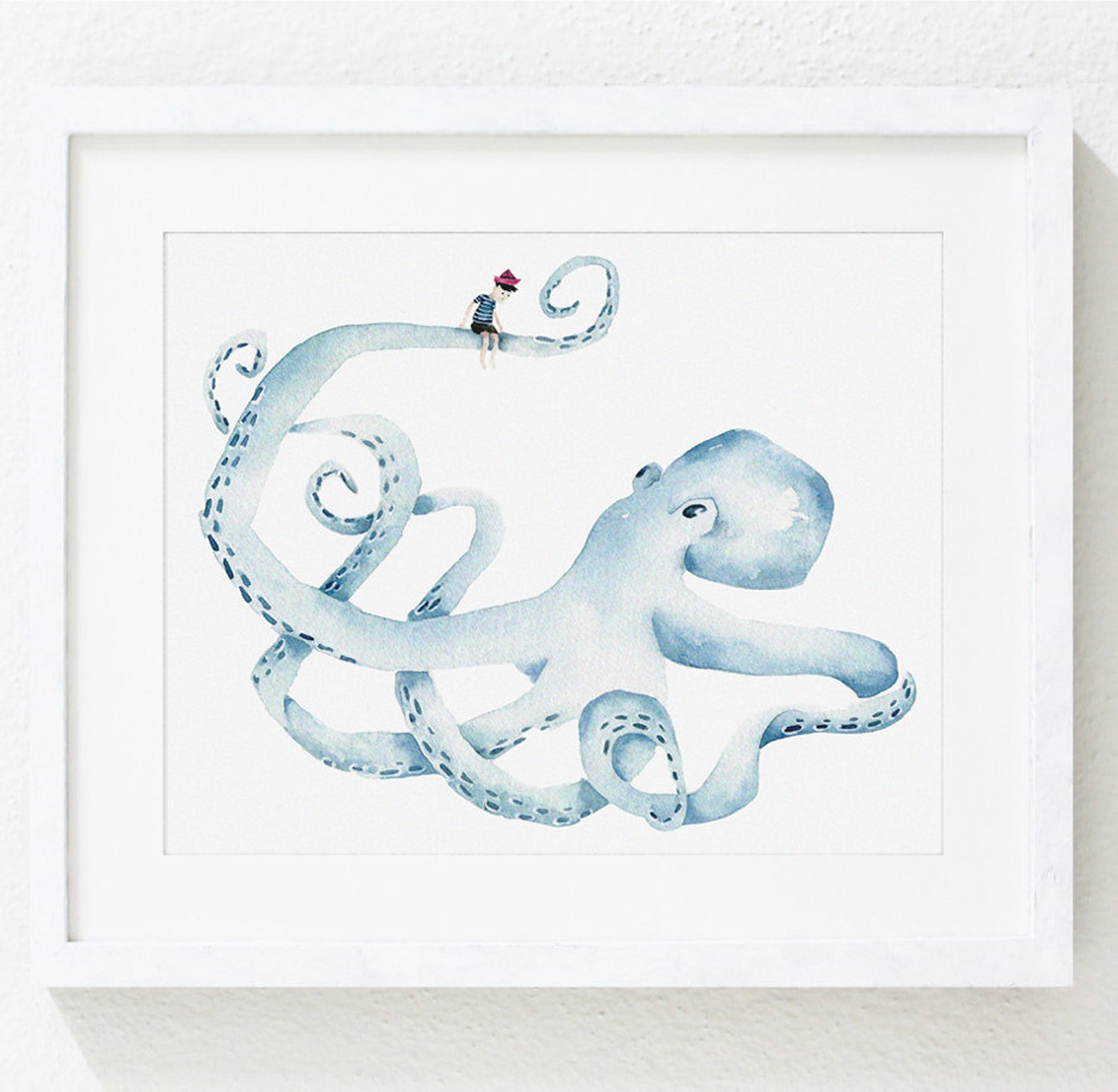 Octopus Friend Print From Original Watercolour - Etsy