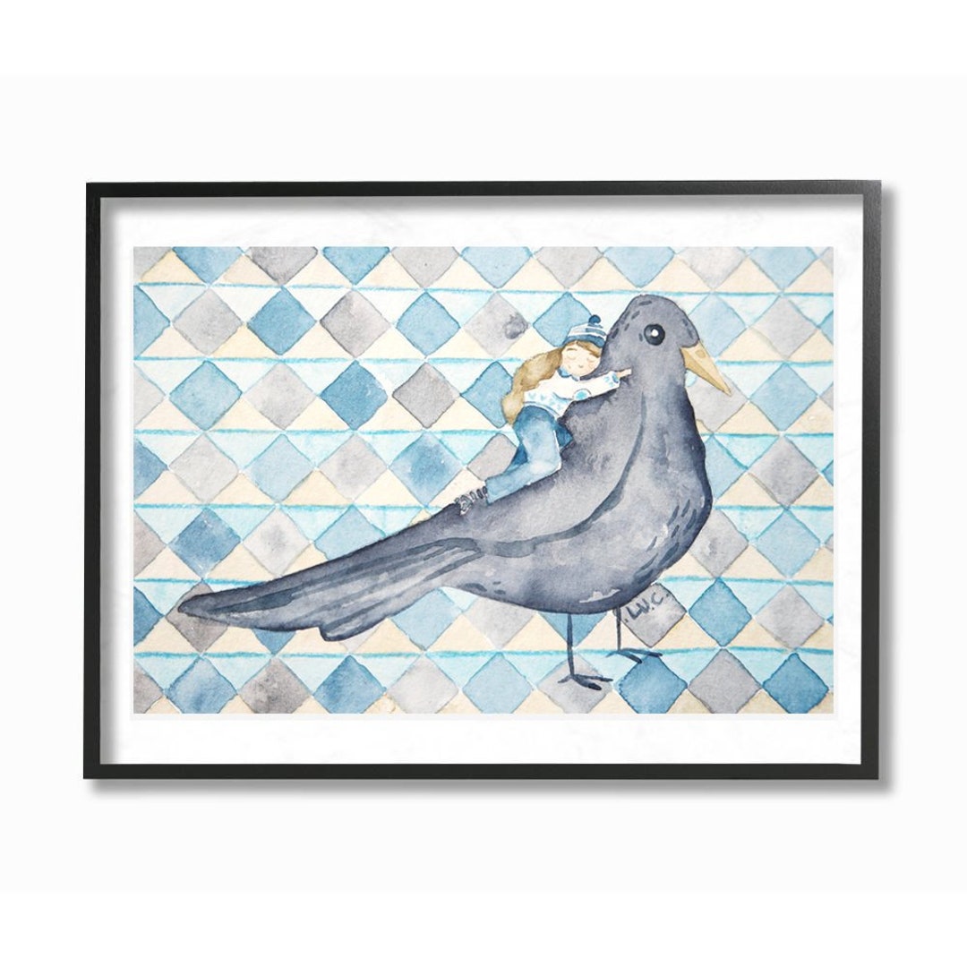 Bird Hug 2 Print From Original Illustration - Etsy