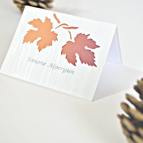 Place Cards Template Fall Autumn Place Card Template Wedding | Etsy