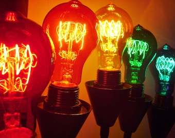 Light Bulbs A23 Quad Loop Light Bulbs Rainbow 6 Pack - Etsy