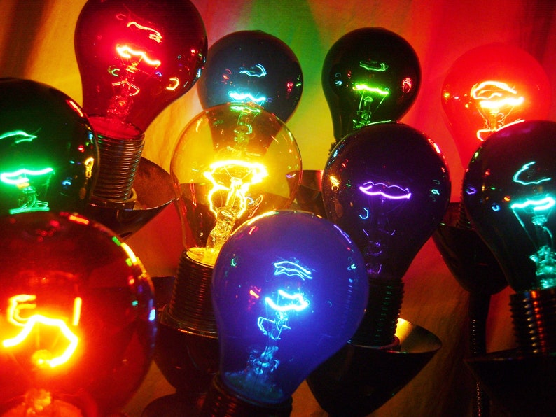 Light Bulbs A19 Colored Party Light Bulbs - Etsy