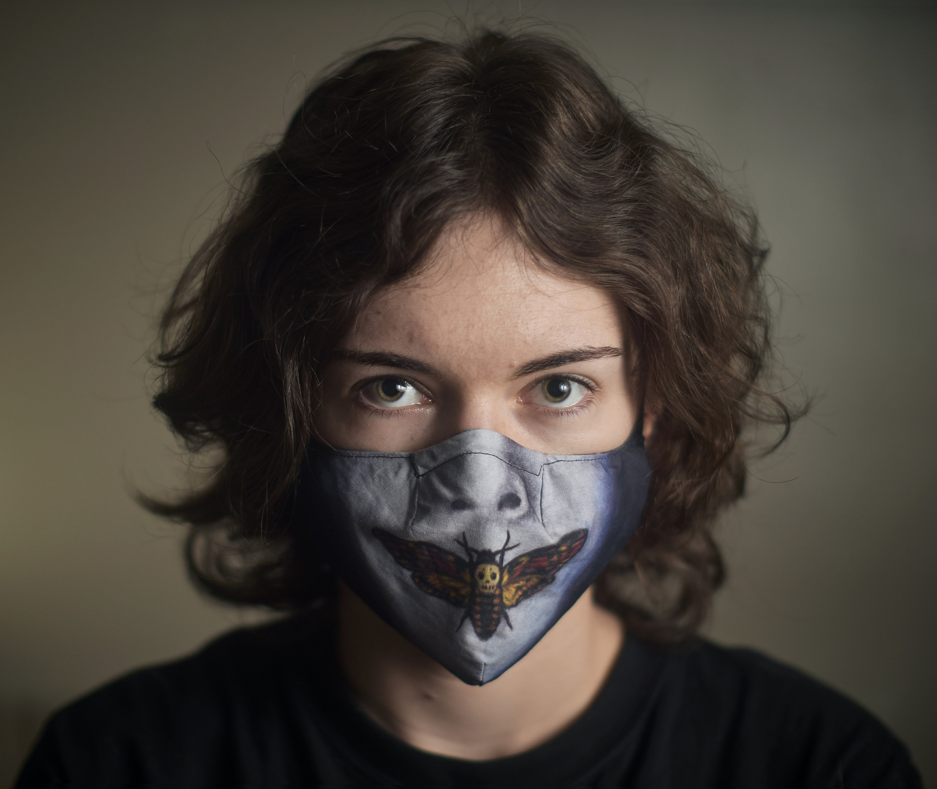 Moth Face Mask with Filter Pocket and Nose Wire Handmade Face | Etsy