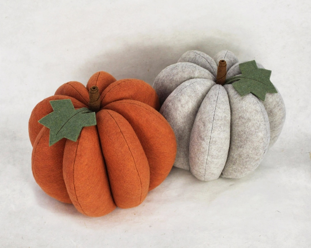 Felt Pumpkin: Large Plush Fall Decor or Pin Cushion - Etsy