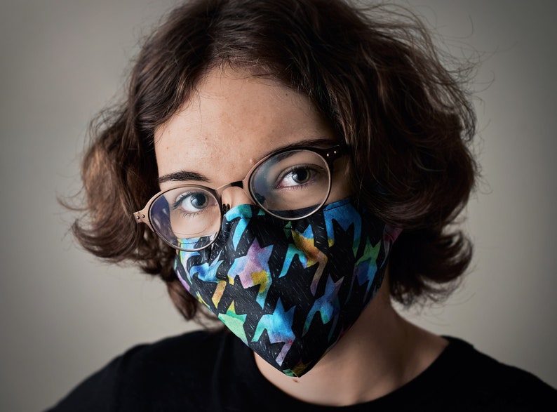 Moth Face Mask With Filter Pocket and Nose Wire Handmade Face | Etsy