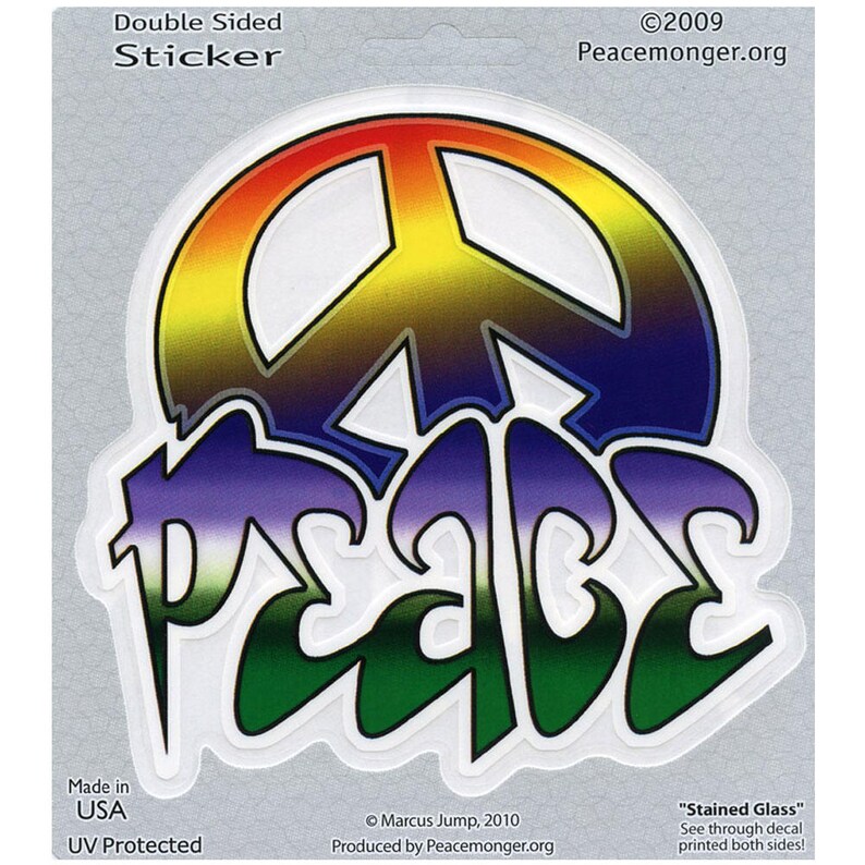 A337 Tagged Peace Sign Art Decal Window Sticker - Etsy