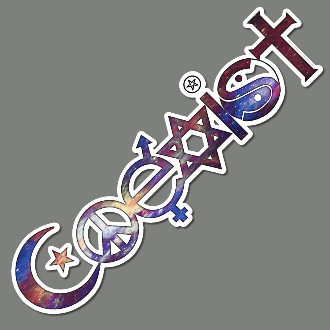 WS001 Coexist Universe Giant Interfaith Peace Sign Love - Etsy