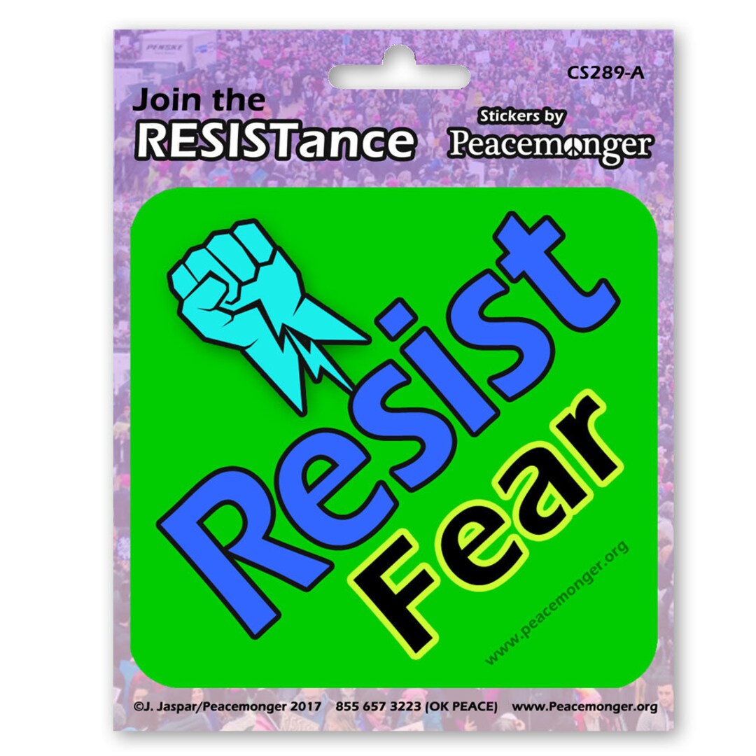 CS289-A Resist Fear Join the Resistance Color Sticker or - Etsy