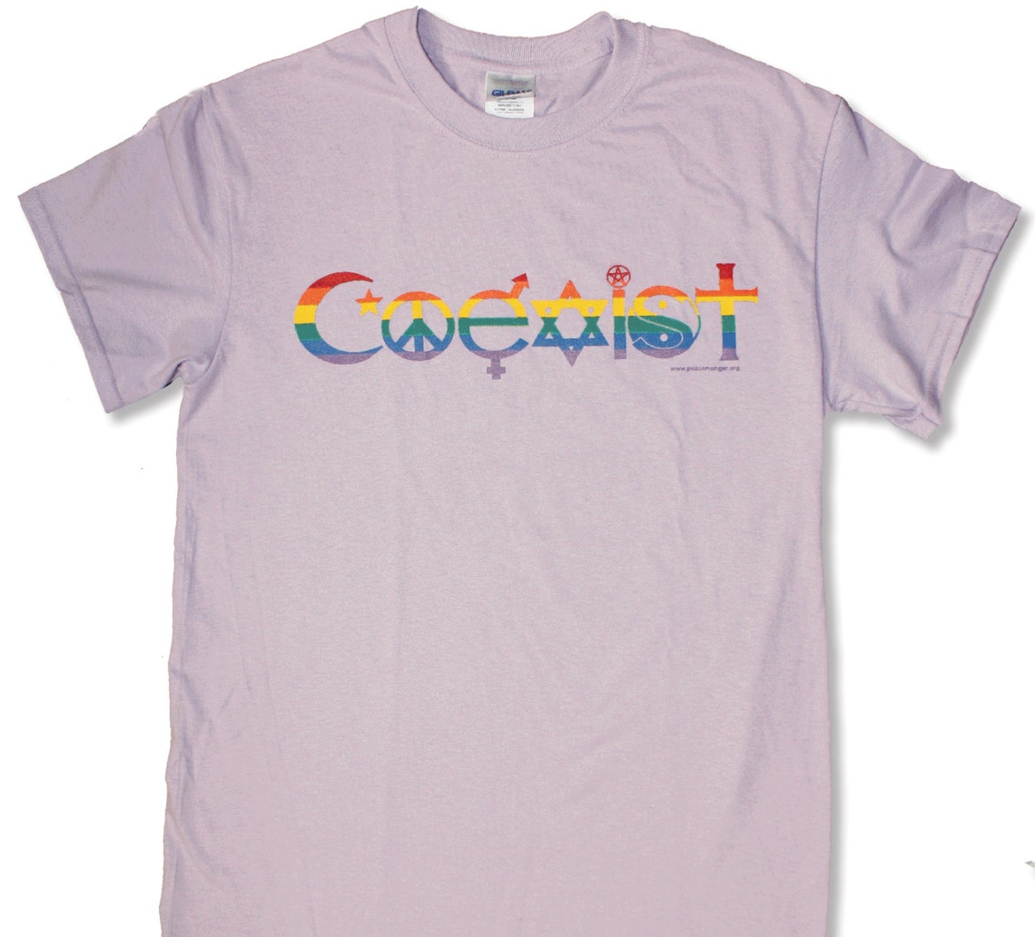T136 Rainbow Coexist Gay Pride LGBTQ T-shirt | Etsy