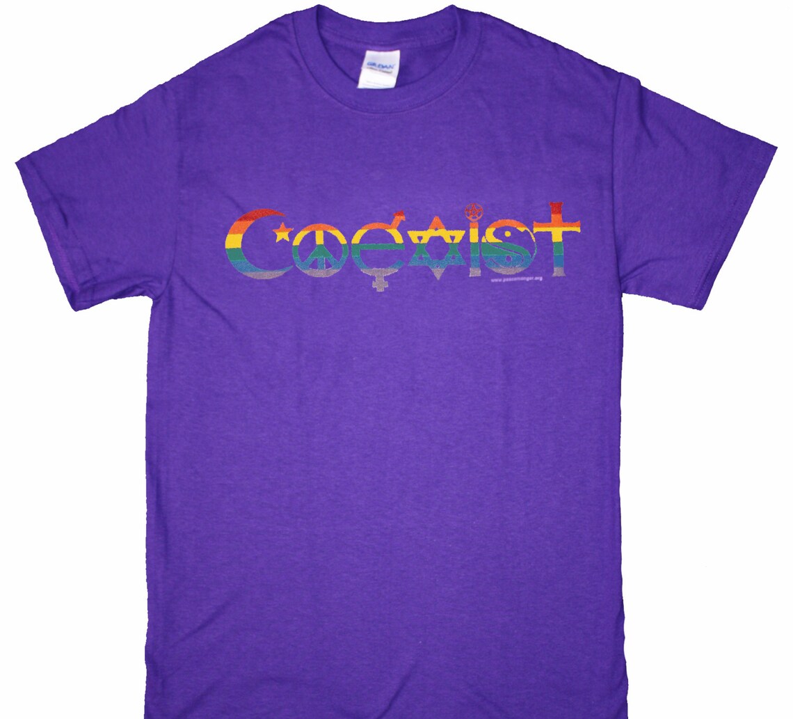 T136 Rainbow Coexist Gay Pride LGBTQ T-shirt | Etsy