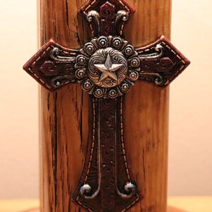 The Old West Rustic Cross Table Lamp With a 14 Parchment Lamp Shade - Etsy