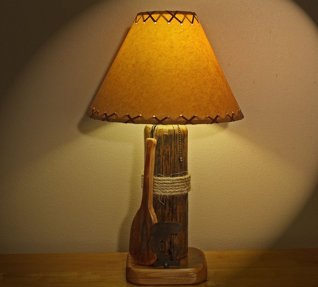 The Porcupine Lake Table Lamp With a 14" Parchment Shade - Etsy