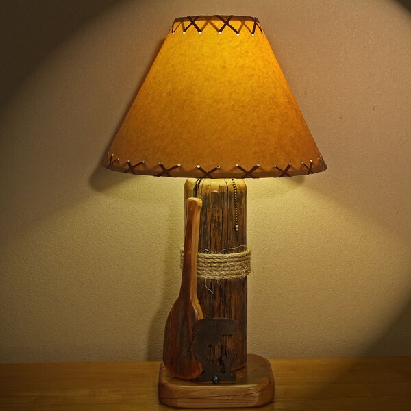 Rustic Table Lamp - Etsy